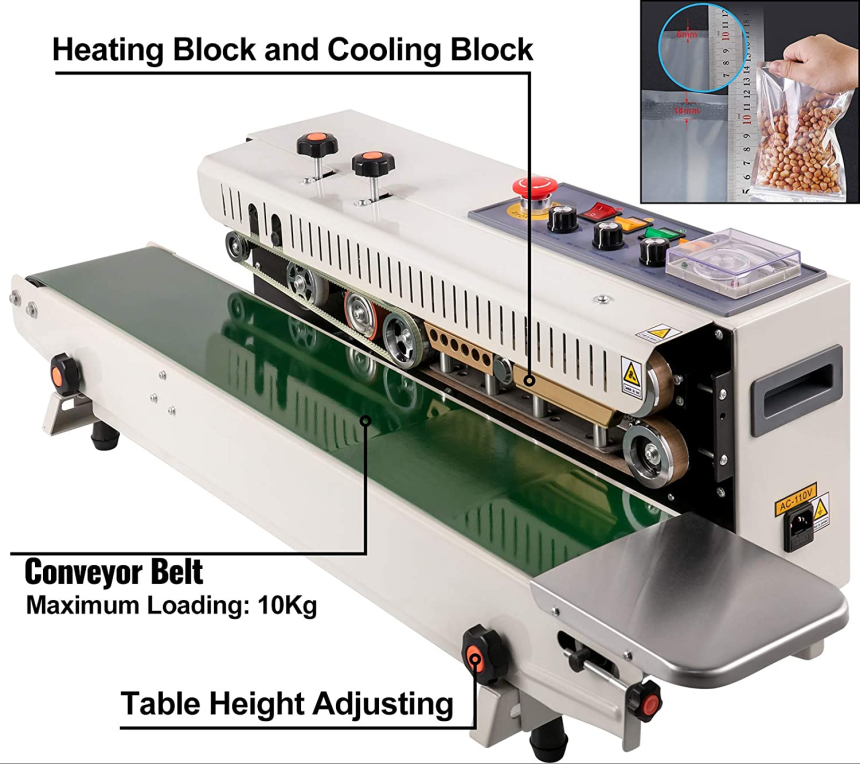 Selladora Continua Horizontal Fechador Termico 810 - Brimali Industrial